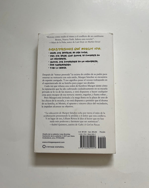 La Educación de Margot Sanchez por Lilliam Rivera - Ten Dollar Books