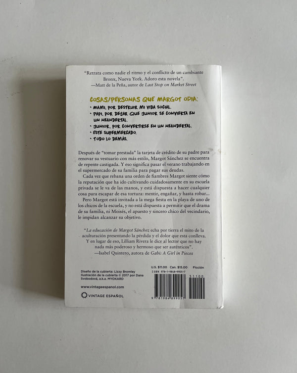 La Educación de Margot Sanchez por Lilliam Rivera - Ten Dollar Books