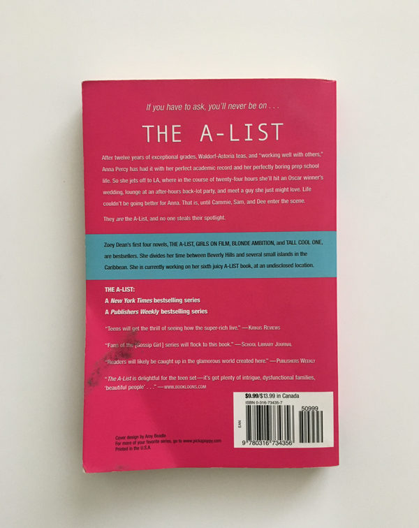The A-List by Zoey Dean - Ten Dollar Books